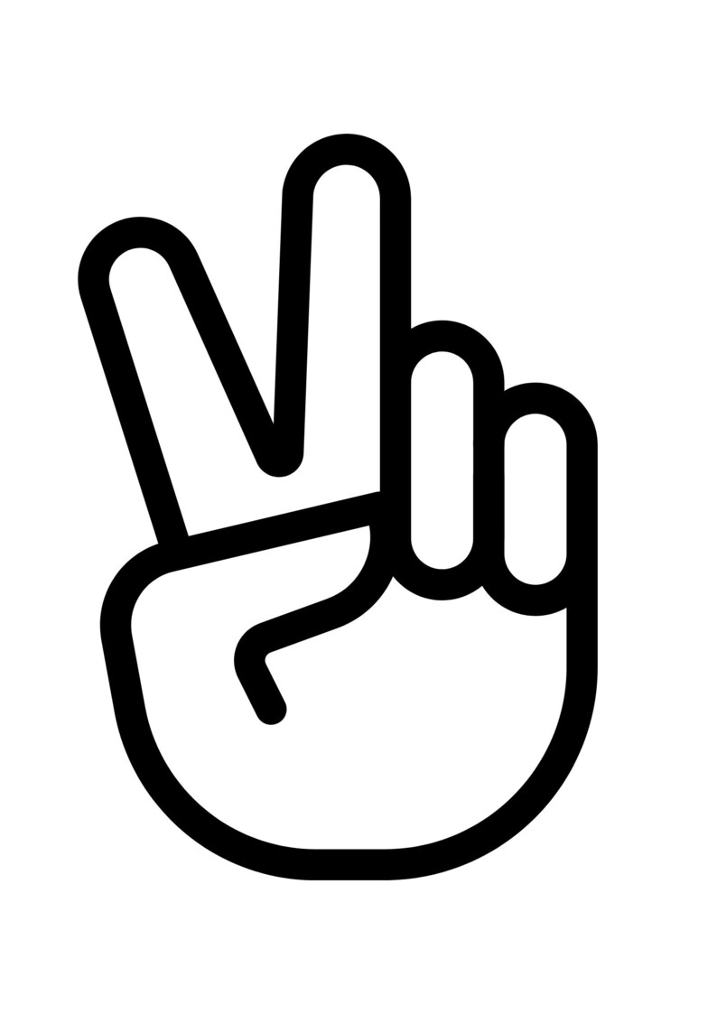 Peace Hand SVG Peace Sign Retro Smile Positive Instant Digital Download ...