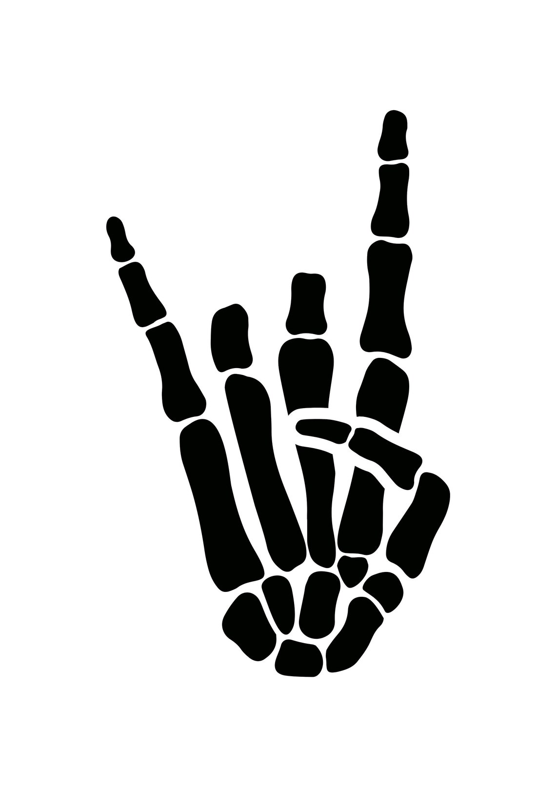 Skeleton Hands Rock on SVG Silhouette Instant Digital Download - Etsy