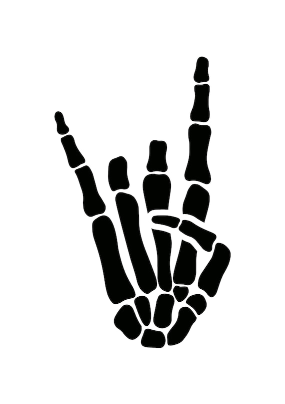 Rock On Hand Silhouette