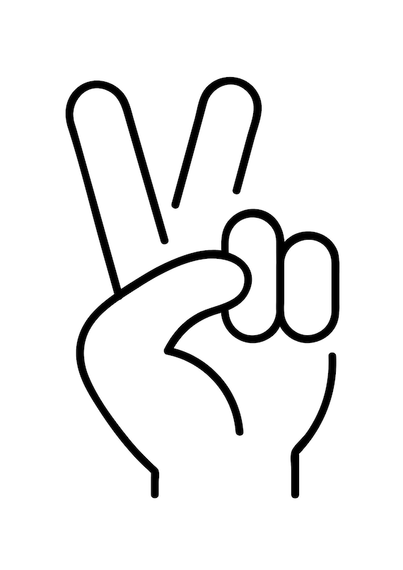 Peace Hand instant Digital Download Peace Hand Signs | Etsy