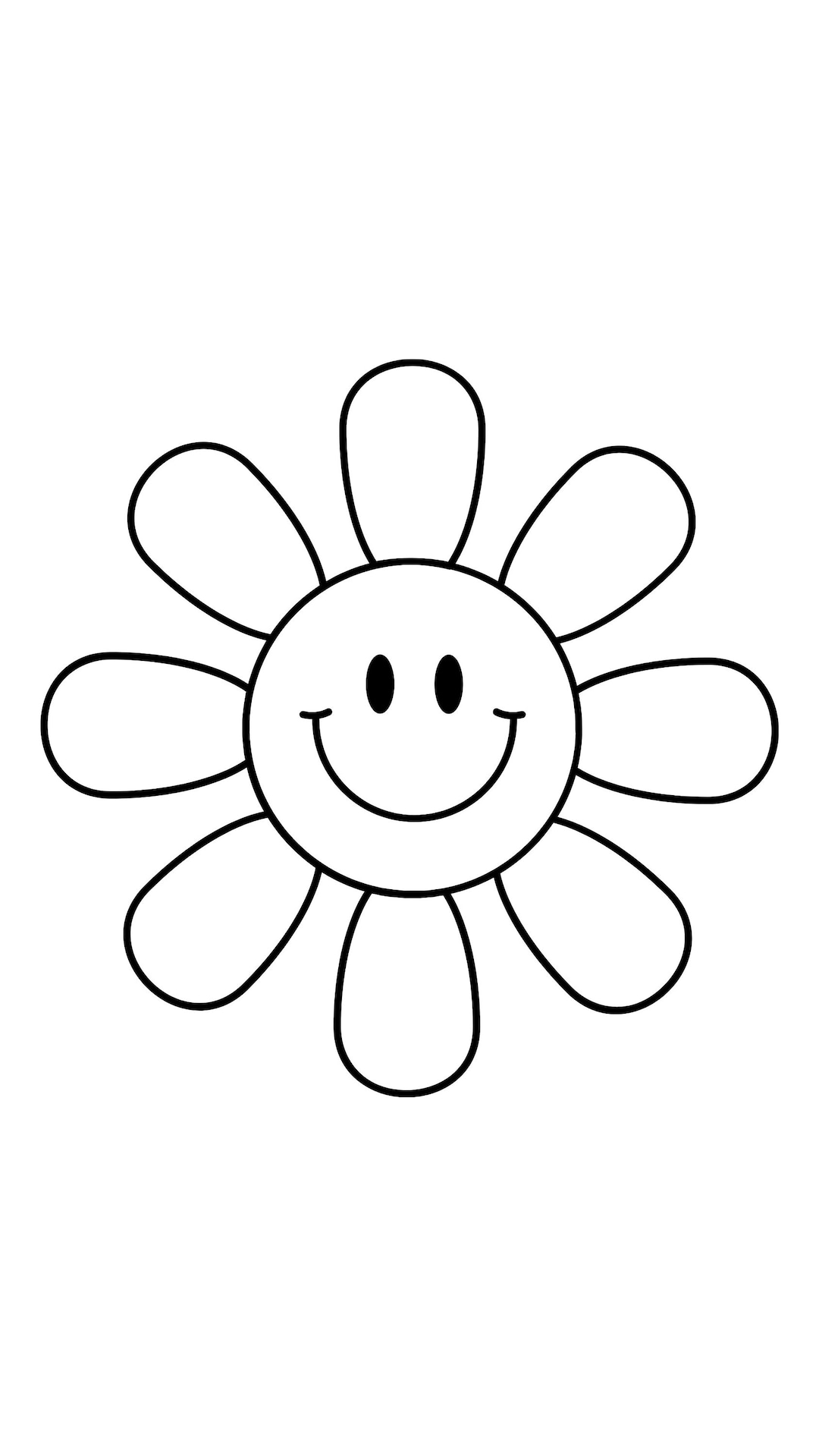 Daisy Smiley SVG Daisy Flower Instant Download - Etsy