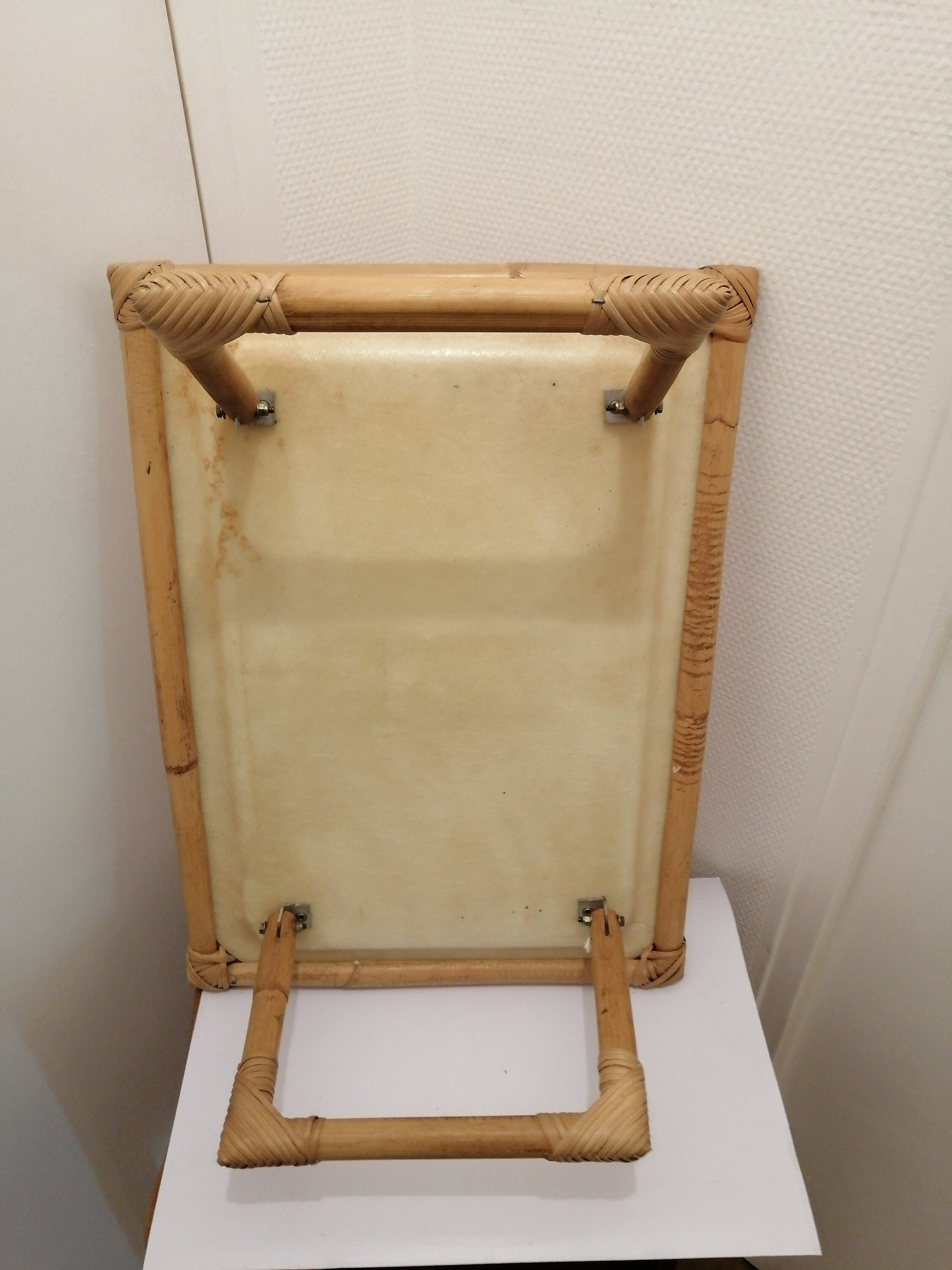 Old Serving Tray From the 80s in Bamboo and Fiberglass - Etsy UK