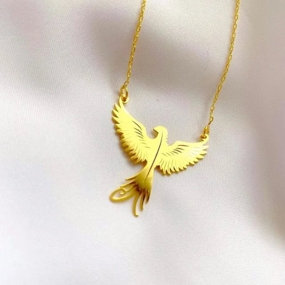 Phoenix Ancient Bird Myth Unisex Silver Necklace Mythology - Etsy