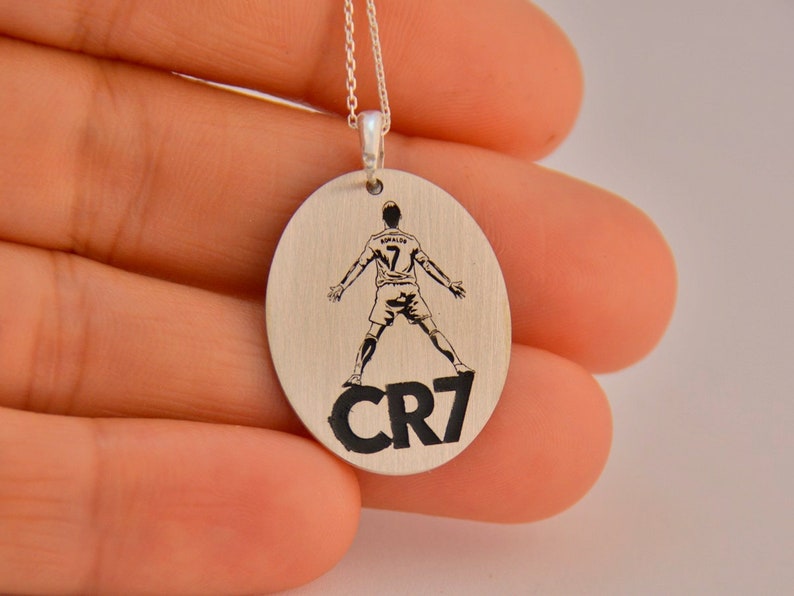 CRISTAINO RONALDO Silver NECKLACE, CR7 Gift, Cristiano Lover Gift, Hero ...