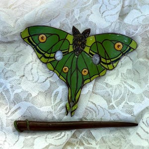 Luna Moth Hair Pin - Etsy