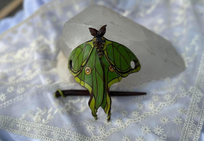 Luna Moth Hair Pin - Etsy