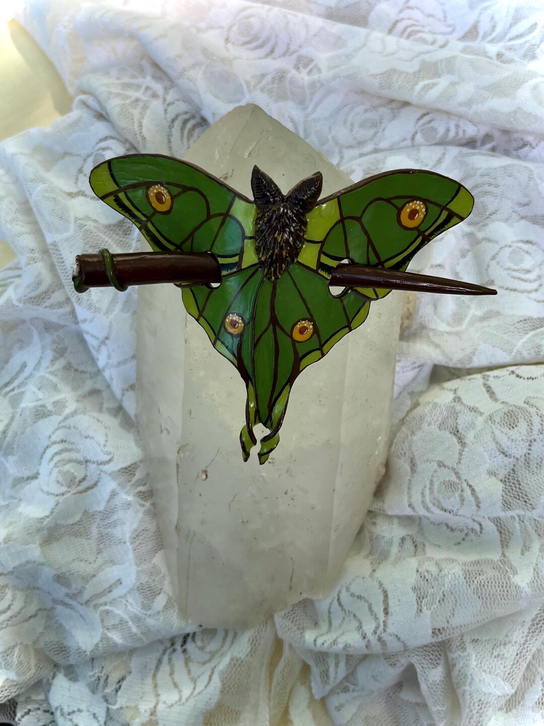 Luna Moth Hair Pin - Etsy