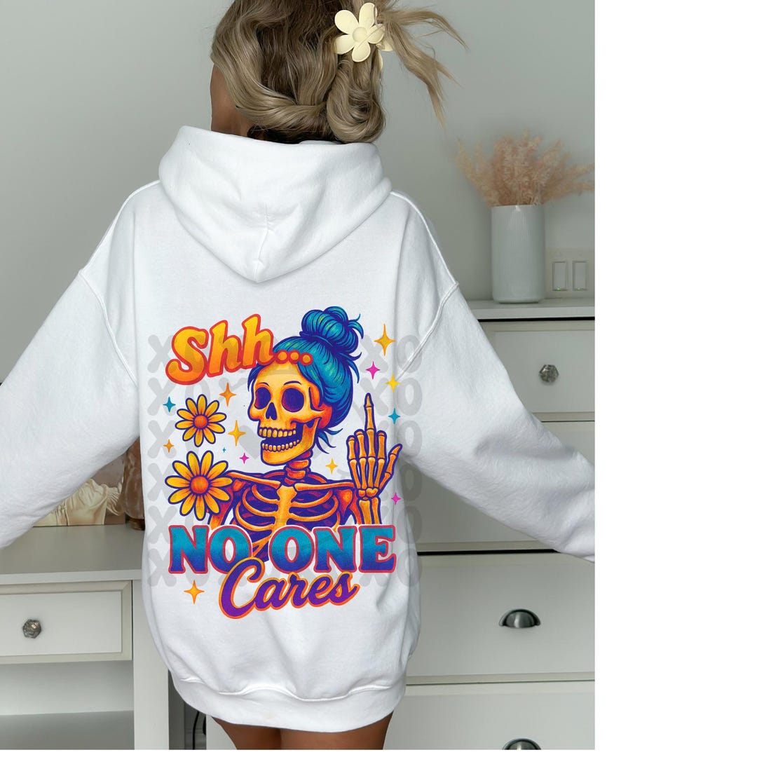 Shh No One Cares PNG Clipart DTF Sublimation - Etsy