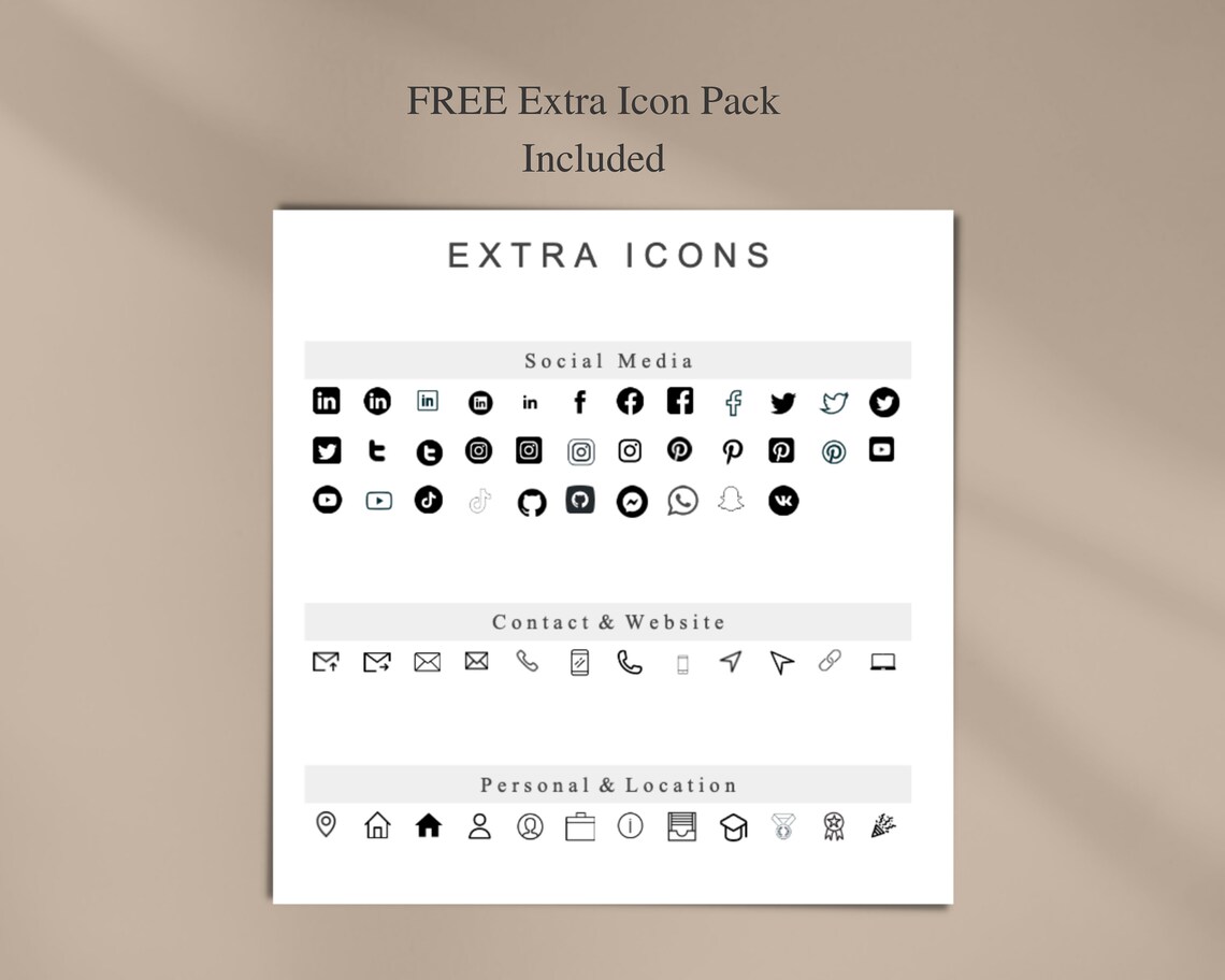 Resume Template Bundle, Google Docs Resume, Cv Template Modern ...