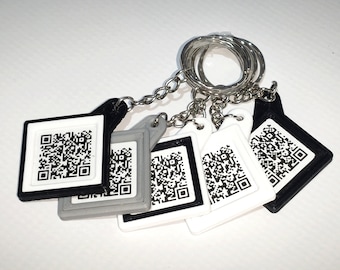 3d Print Qr Code Keychain - Etsy