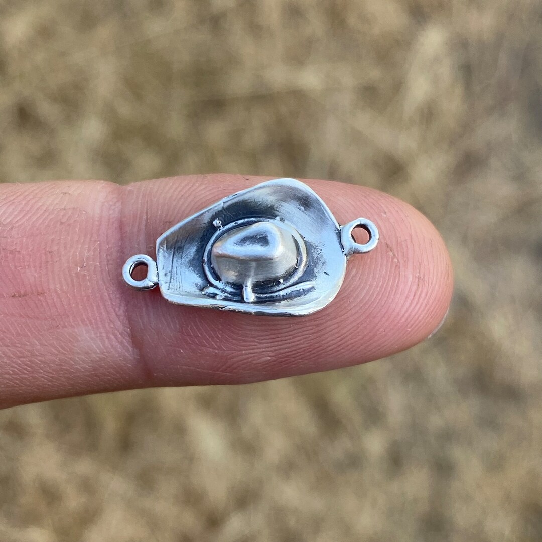 Cowboy Cowgirl Hat Connector. Sterling Silver - Etsy