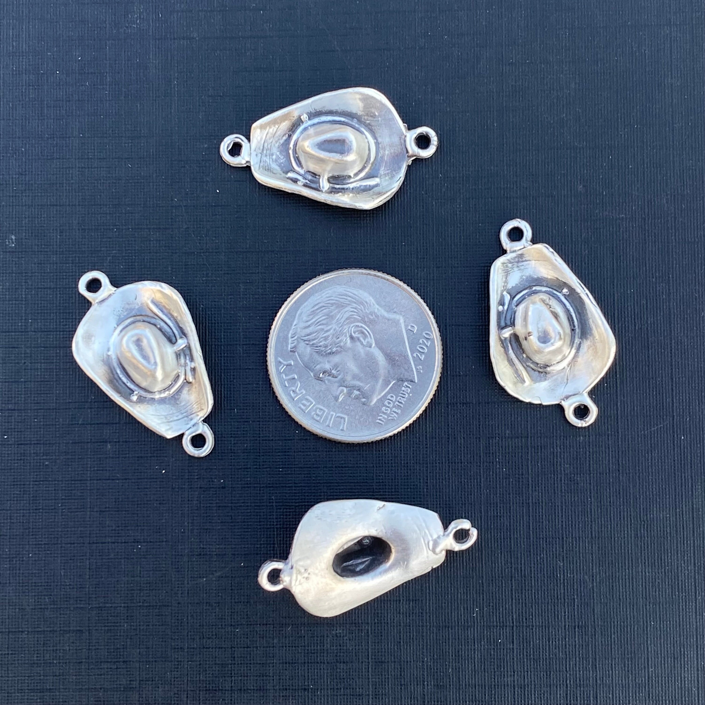 Cowboy Cowgirl Hat Connector. Sterling Silver - Etsy