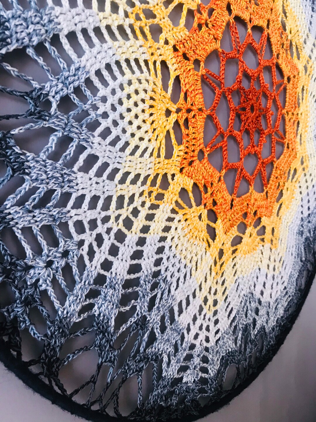 Autumn Morning Mandala Unique Crochet 60 Cm Ideal Interior or Wedding ...
