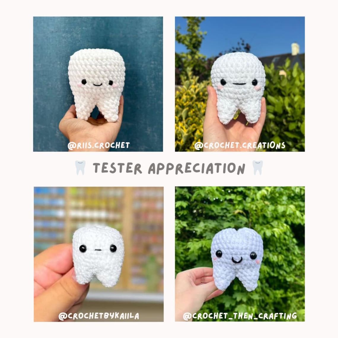 Tooth Crochet Pattern / Molar Crochet Pattern - Etsy