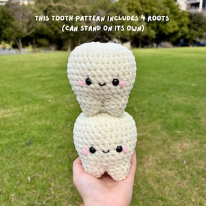Tooth Crochet Pattern: Molar Amigurumi With 4 Roots (PDF Pattern) - Etsy
