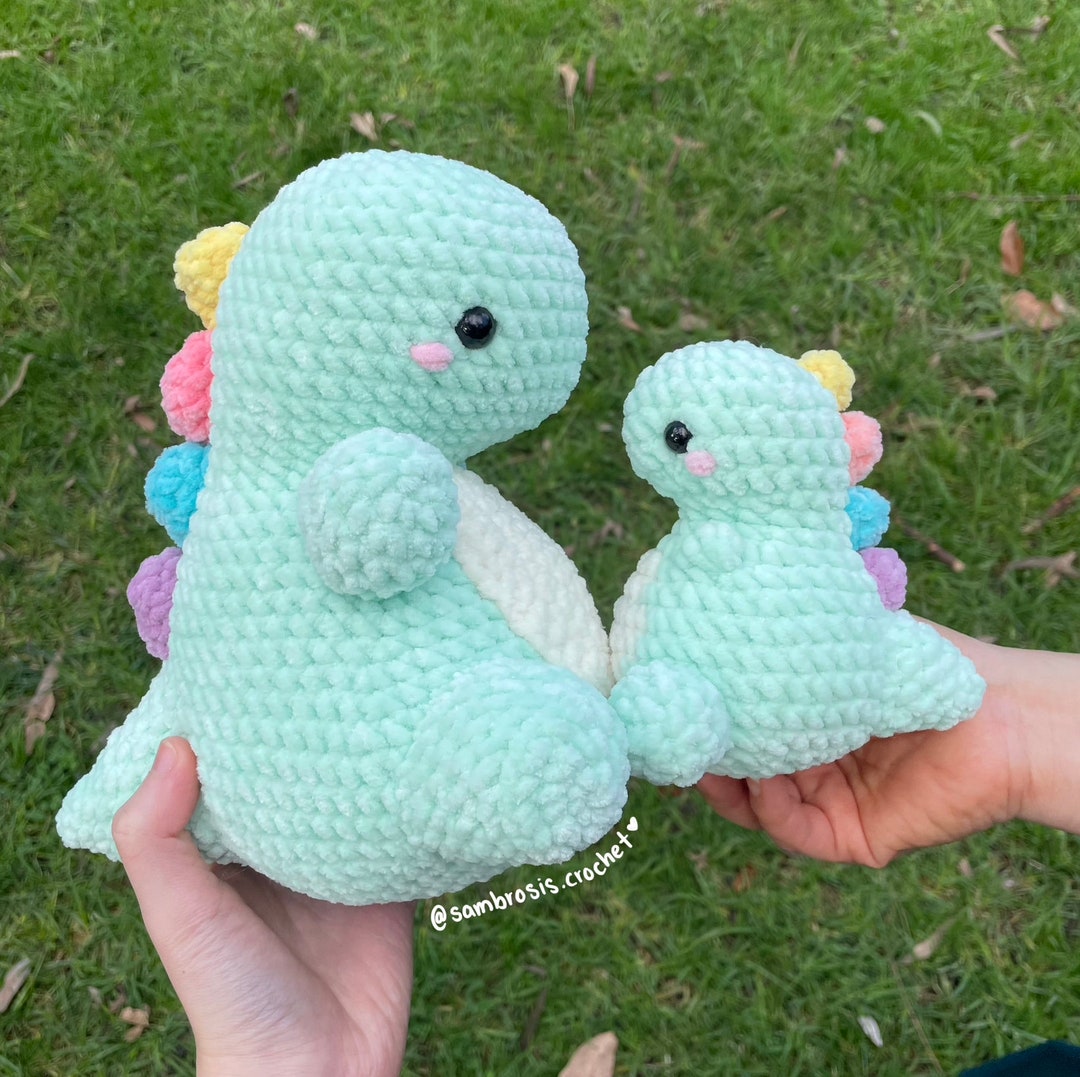 MADE TO ORDER Crochet Dino / Big and Little Dino / Handmade Crochet ...