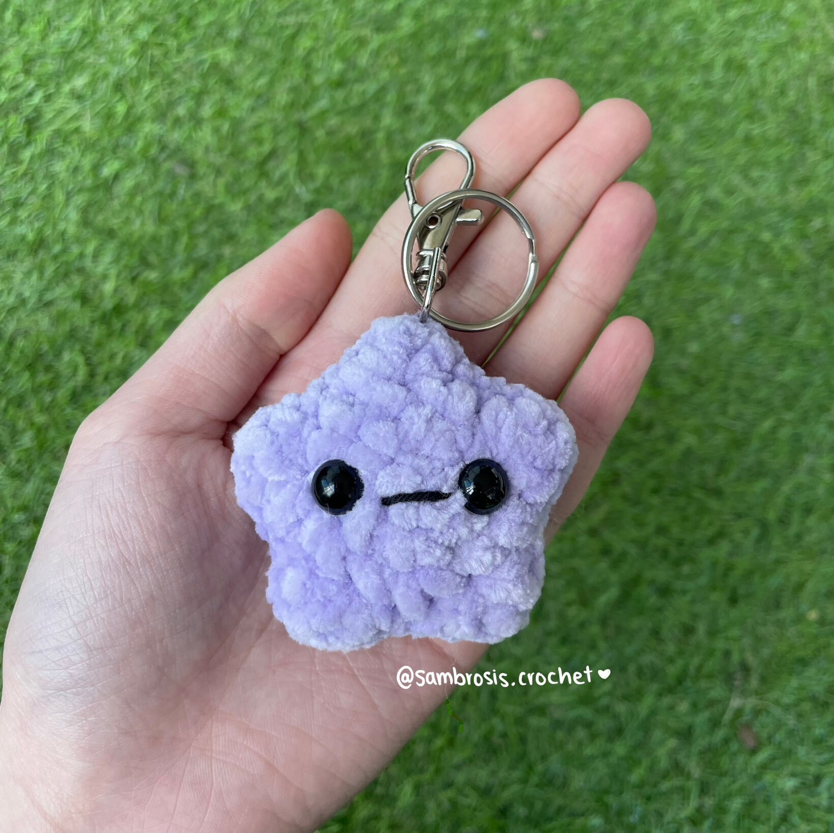 Crochet Star Keychain: Handmade Plushie Decoration - Etsy