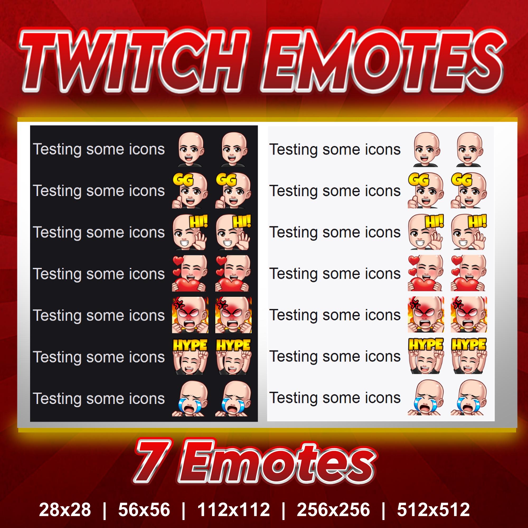 Bald Man Twitch Emotes for Streaming Tik Tok Emotes, Discord Emotes ...