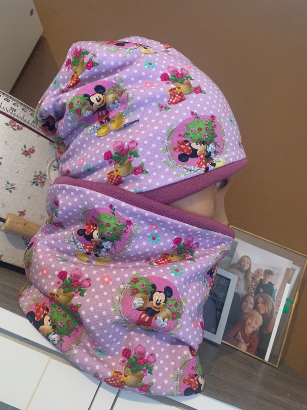 Minnie and Mickey Mouse Sweat Hat and Loop - Etsy