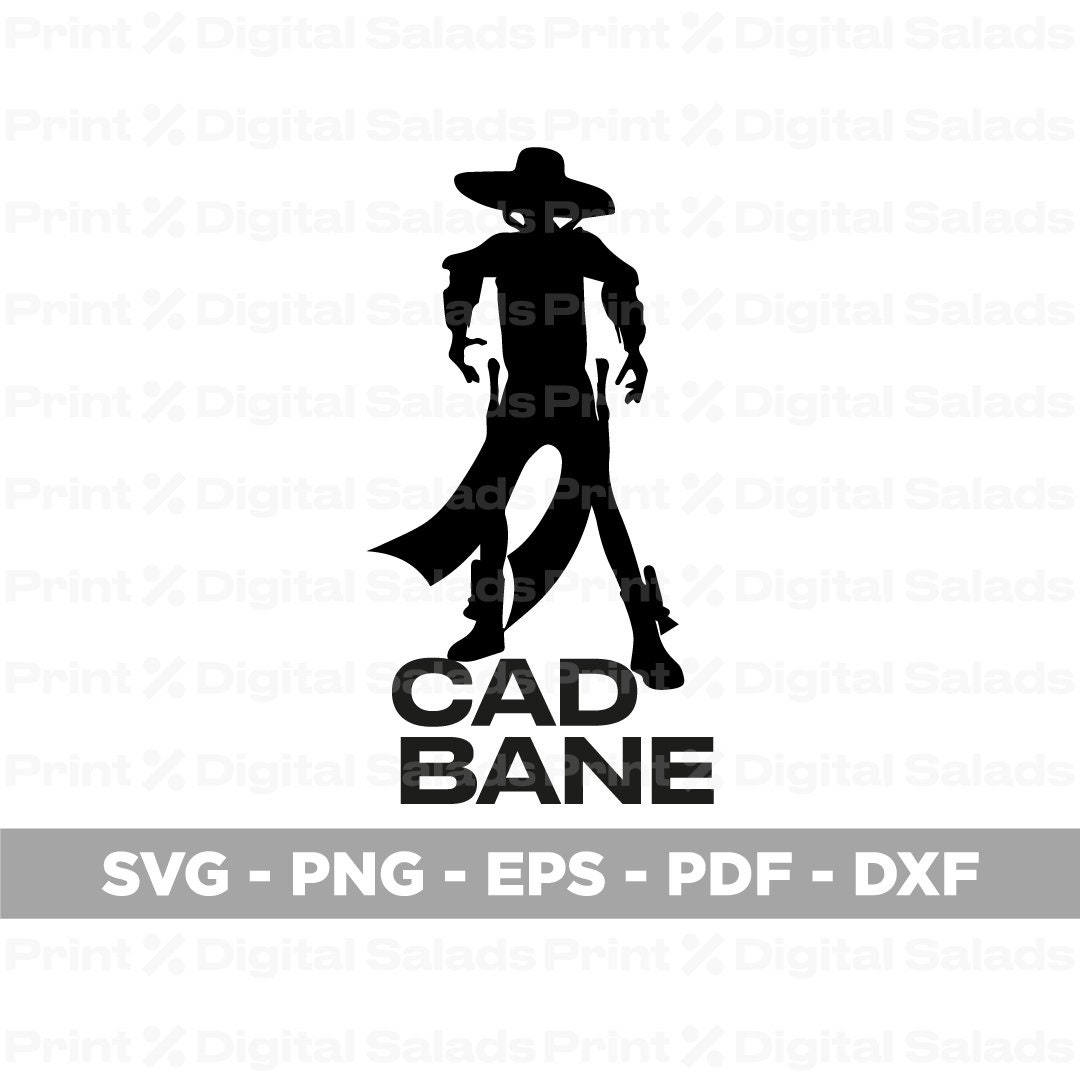 Cad Bane SVG / Boba Fett / Star Wars Squad Sticker Print Instant ...