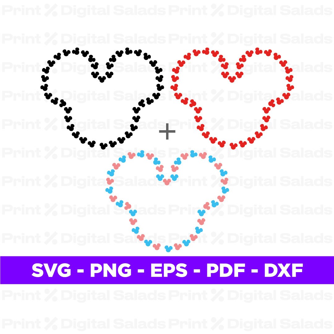Head Split Monogram Mickey Svg Minnie Mouse Monogram Svg - Etsy