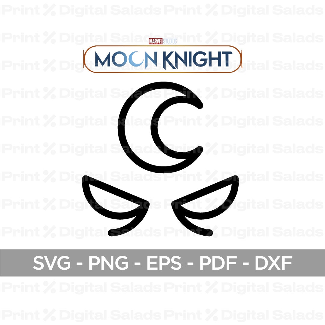 Moon Knight LOGO SVG / Moon Knight Symbol Png Marvel Comics Movie Marc ...