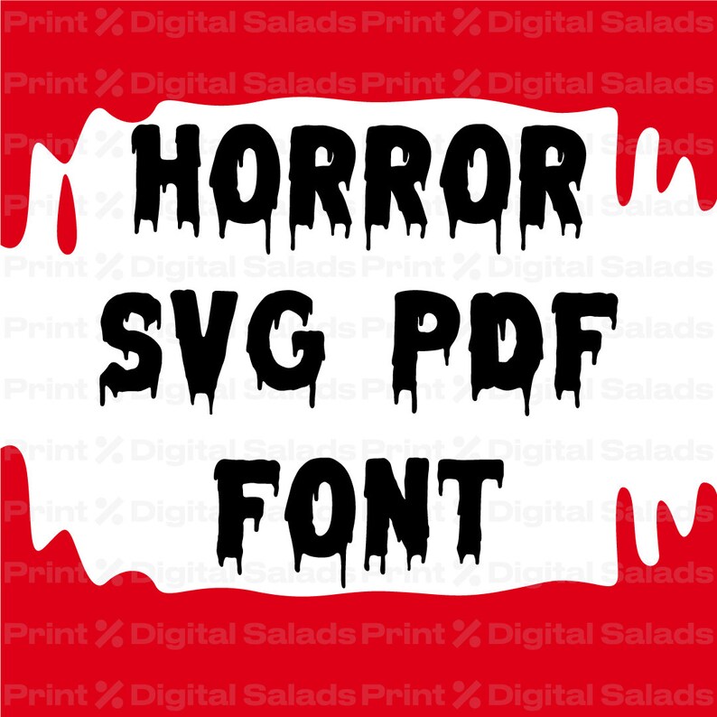 Horror Font SVG / PDF Horror Alphabet Horror Svg Scary and - Etsy
