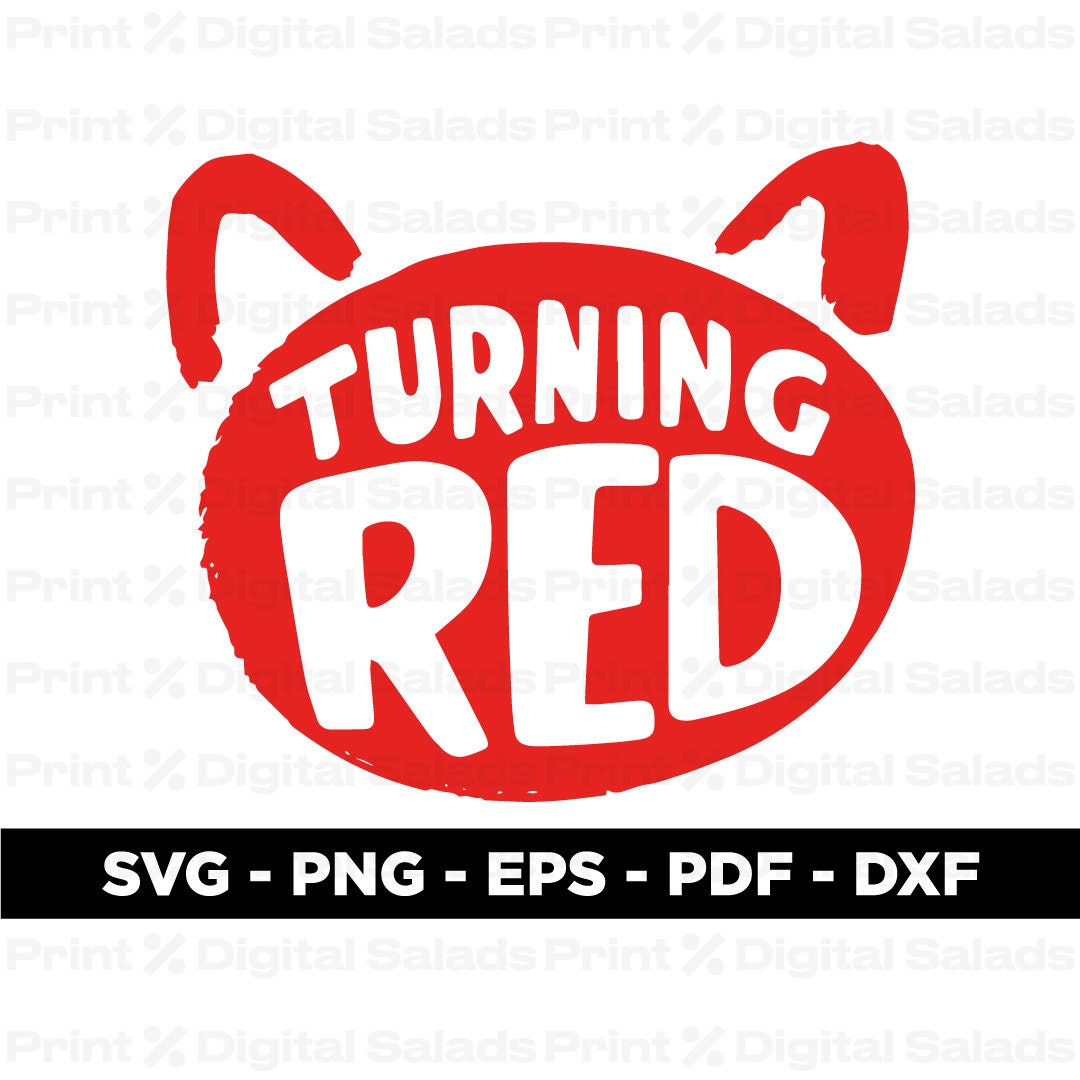 Turning Red LOGO SVG / Beast Turning Red Pixar PNG / me Ming Lie Priya ...