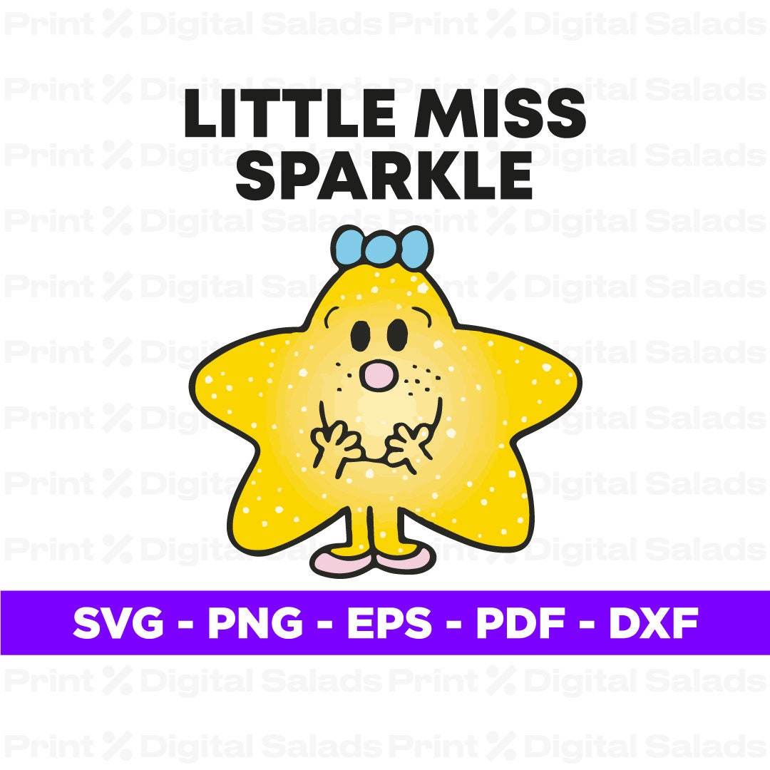 Little Miss Sparkle SVG / Little Miss Sticker PNG Little Miss - Etsy