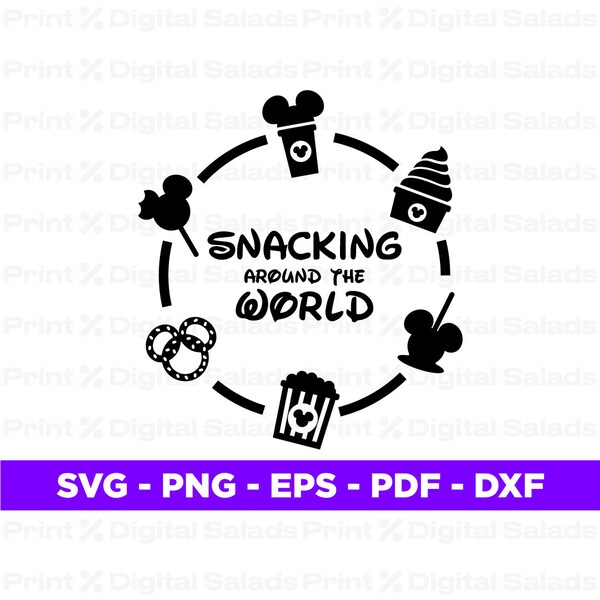 Mickey Snacks Svg - Etsy