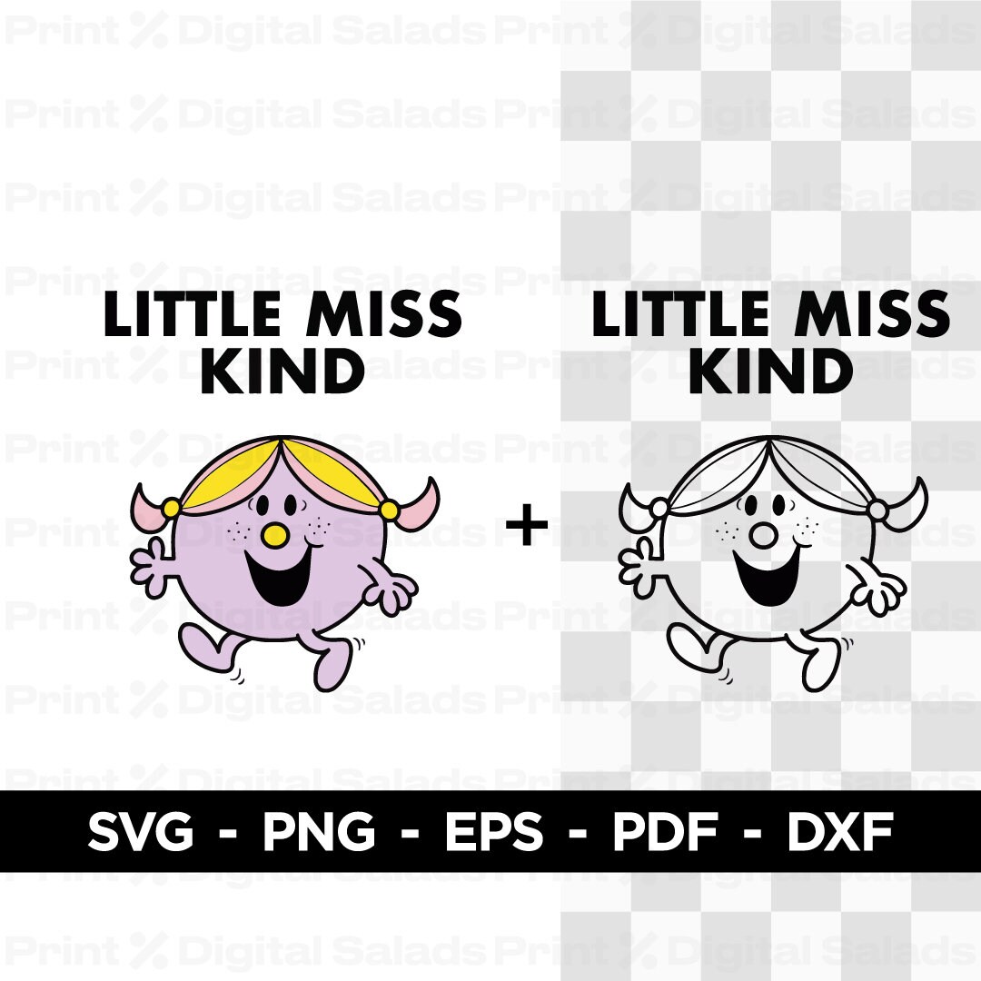 Little Miss Kind SVG / Little Miss Sticker PNG Little Miss Sublimation ...