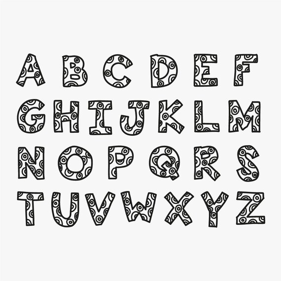 Doodle Schriftzug A Z