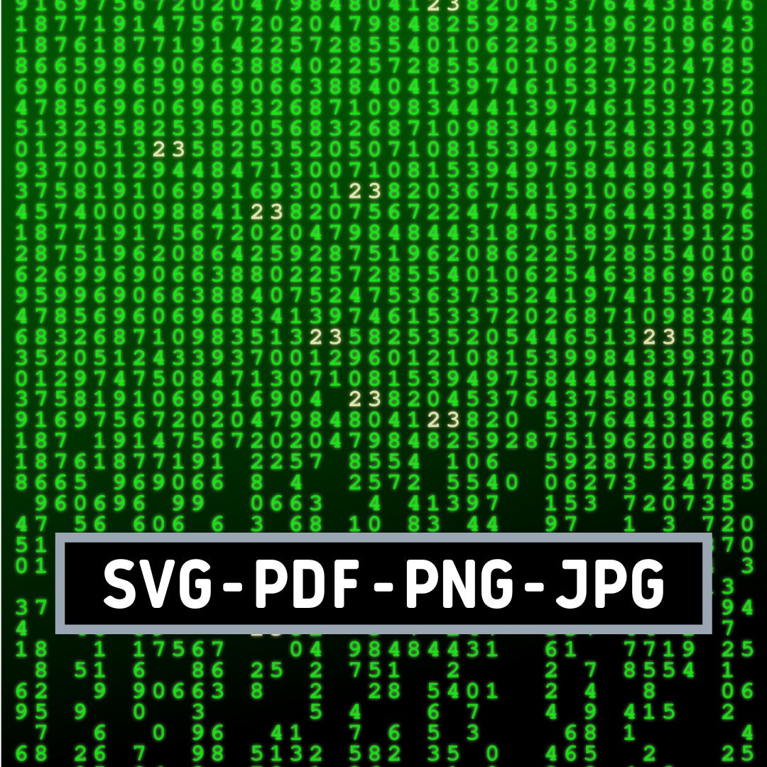 Matrix SVG Numbers Svg Abstract Matrix Pattern PNG Geometric - Etsy Ireland