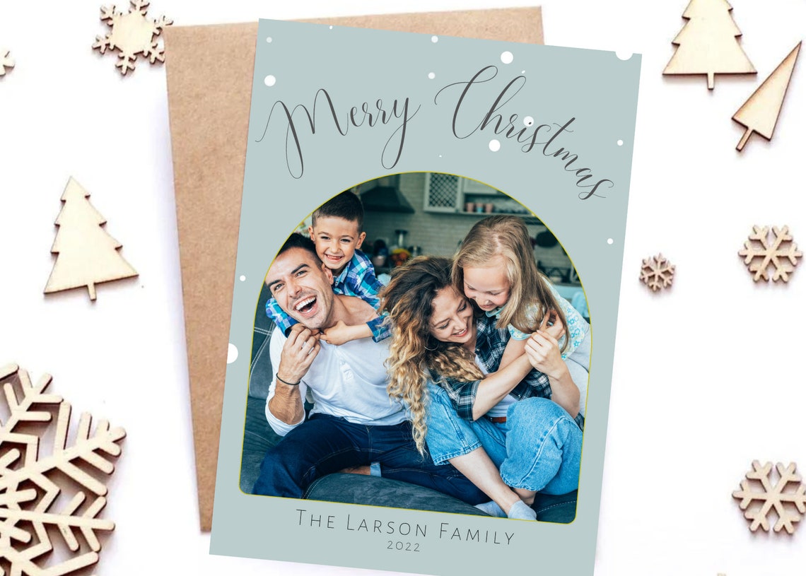 Editable Christmas Card, Christmas Card Canva Template, Holiday Canva ...