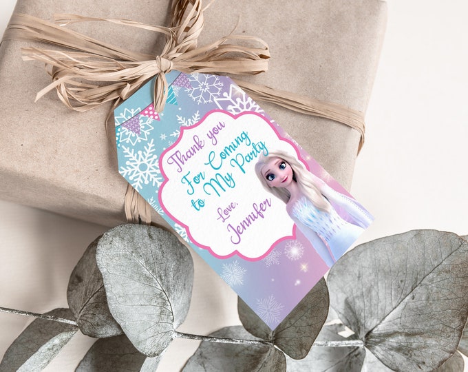 Frozen Thank You Tag Frozen Birthday Party Frozen Thank You Gifts ...