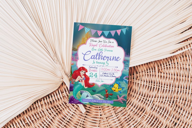 Little Mermaid Invitation Little Mermaid Birthday Party - Etsy