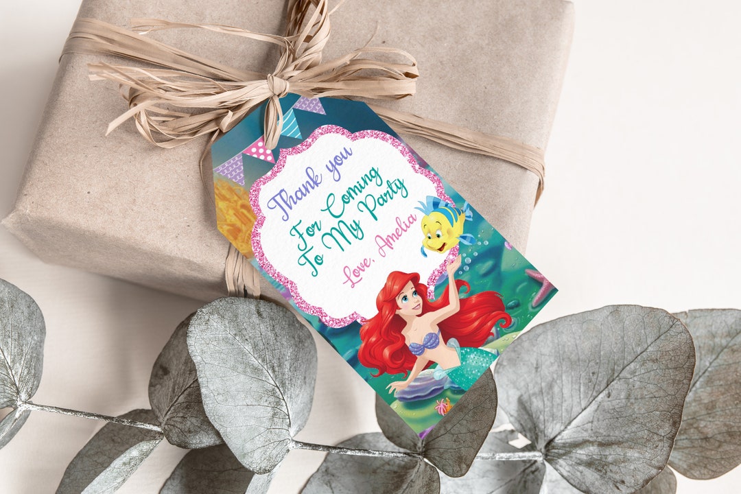 Little Mermaid Thank You Tag, Little Mermaid Birthday Party, Little ...