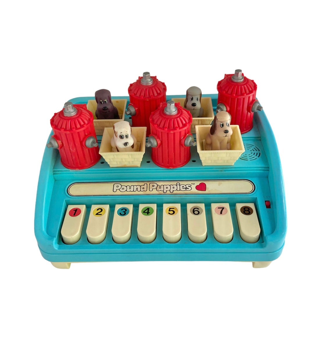 1986 RARE Vintage Pound Puppies Piano Keyboard Tonka Toy Blue - Etsy