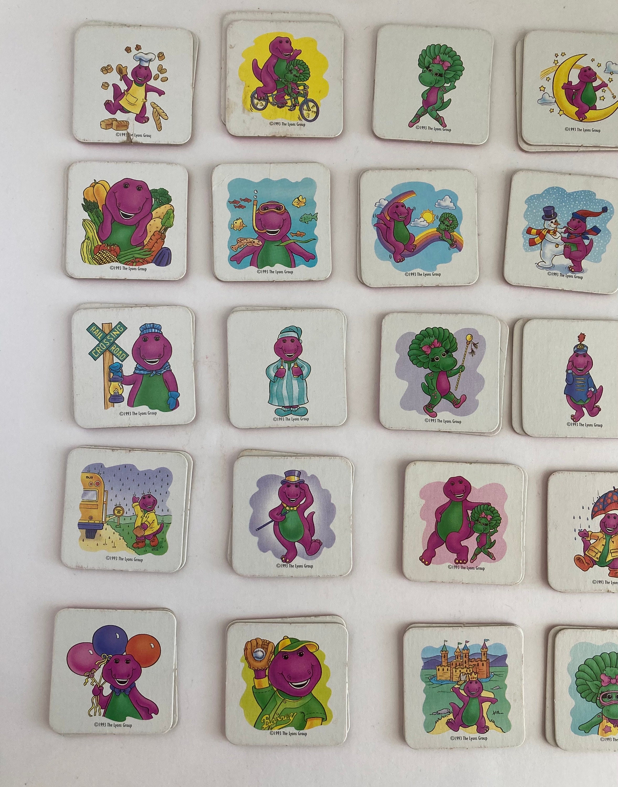 Vintage 1993 Barney Memory Game Milton Bradley Ages 3 to 6 Has 33 ...
