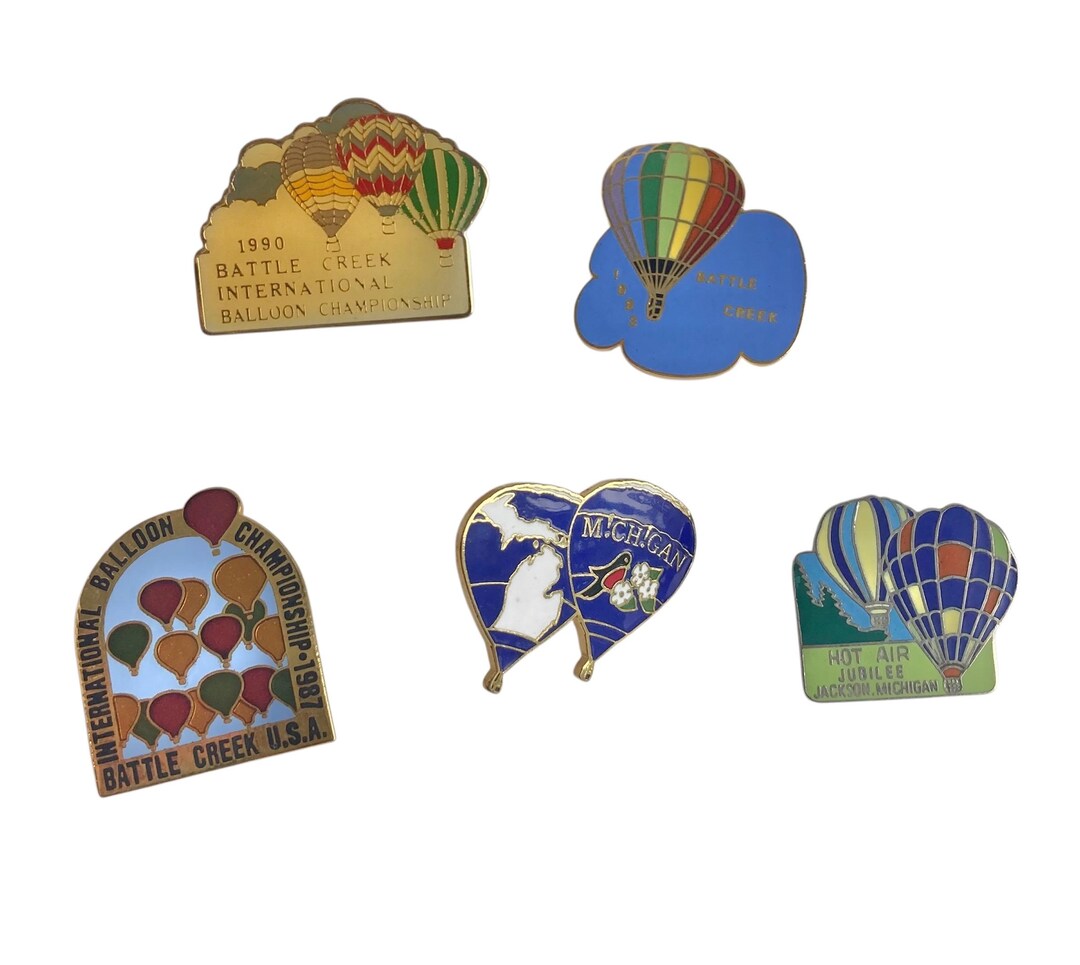 Vintage Lot of 15 Hot Air Balloon Festival Race Souvenir Pins Battle ...