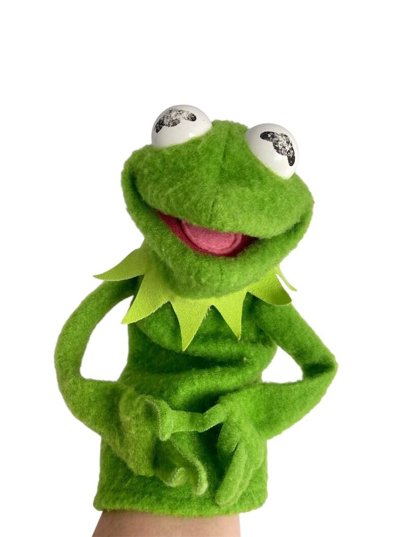 Vintage Kermit the Frog Hand Puppet Fisher-price Jim Henson Muppet Show ...