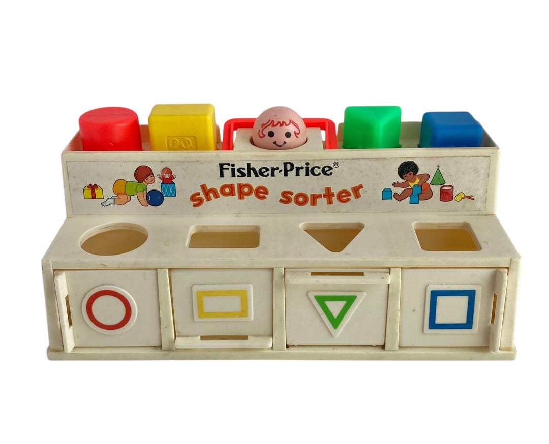 Vintage 1974 Fisher Price Shape Sorter Block Activity Center ...