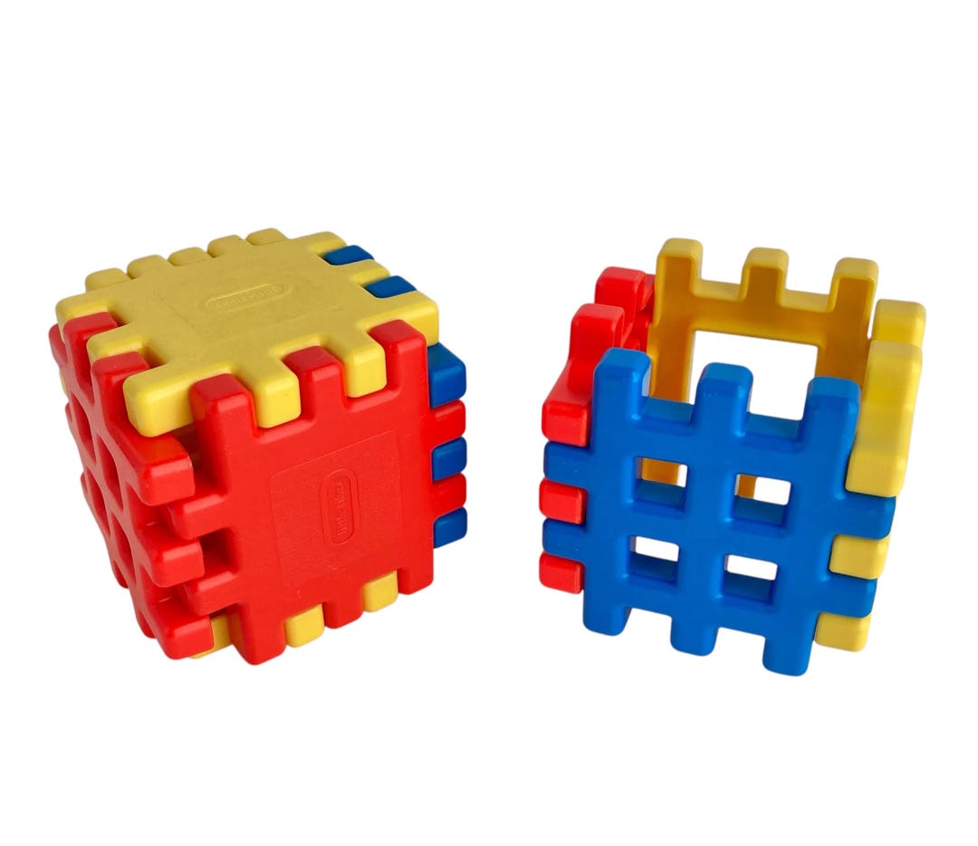 Vintage Little Tikes Waffle Blocks 4” Building Toy Lot of 10 - Etsy