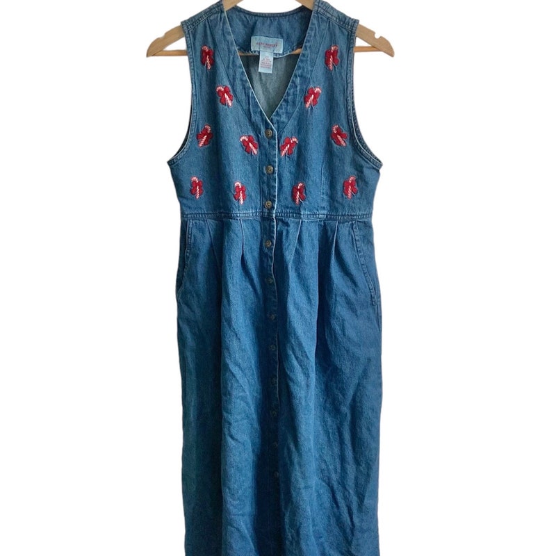 Denim Jumper Dress - Etsy