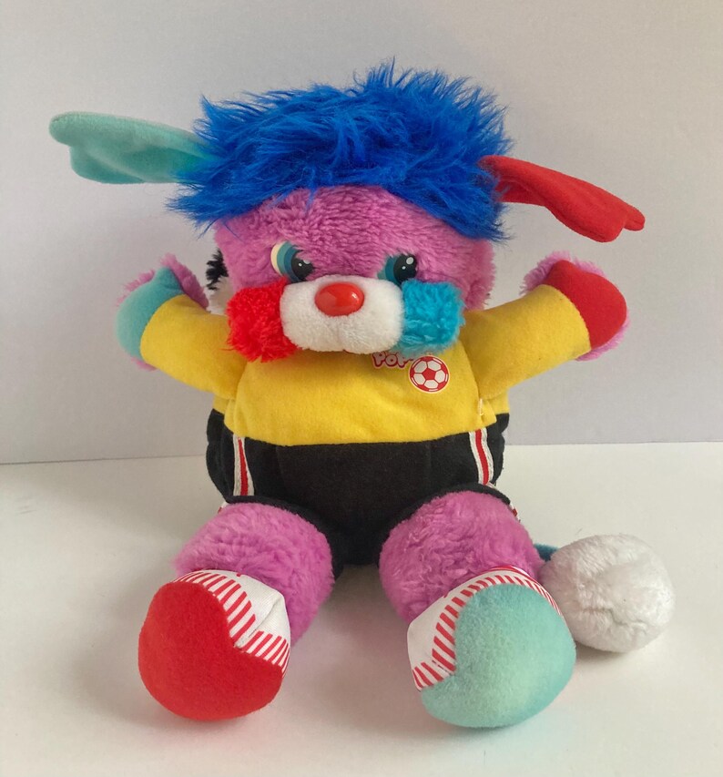 Vintage 1986 Mattel Popples Plush Big Kick Soccer Ball Stuffed Toy 11 ...