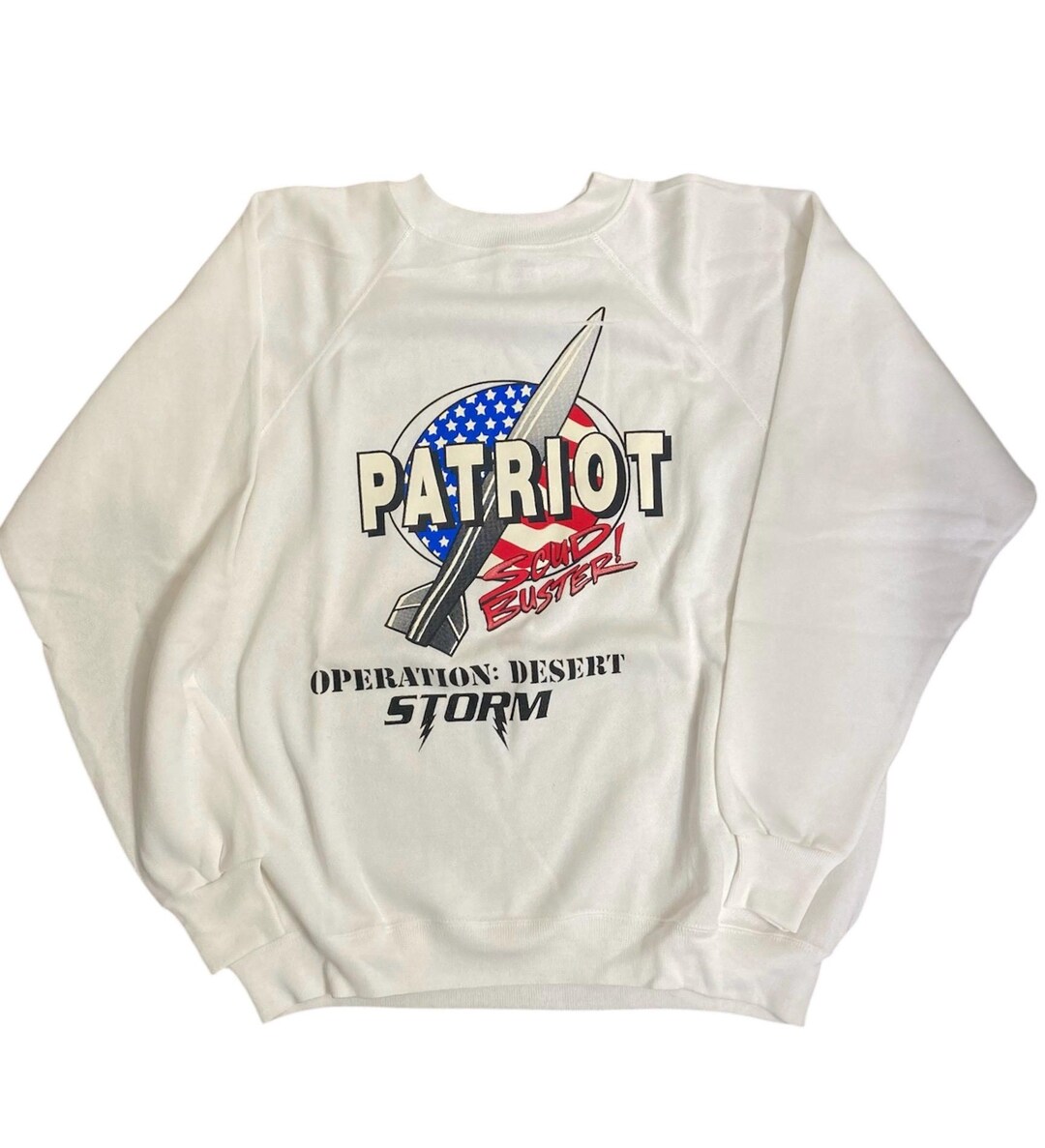 Vintage 90s Patriot Scud Buster Sweatshirt Operation Desert Storm USA ...