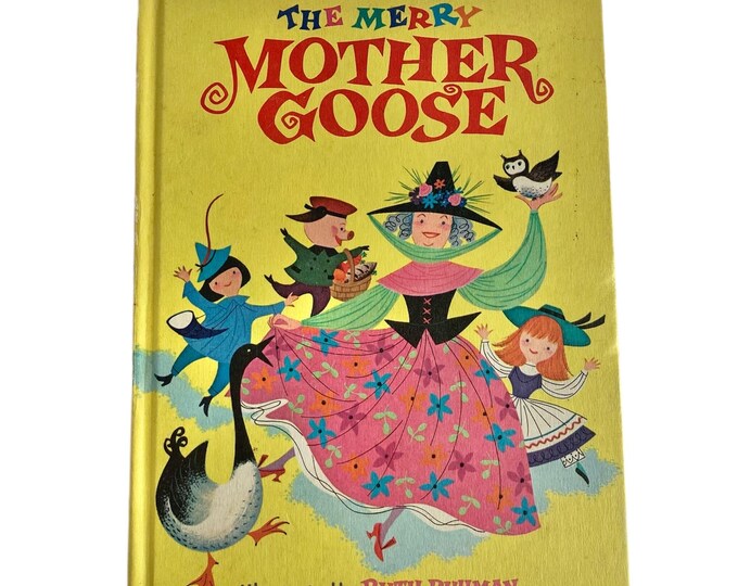 Vintage 1968 the Merry Mother Goose Hardcover Book Nursery Rhymes Ruth ...