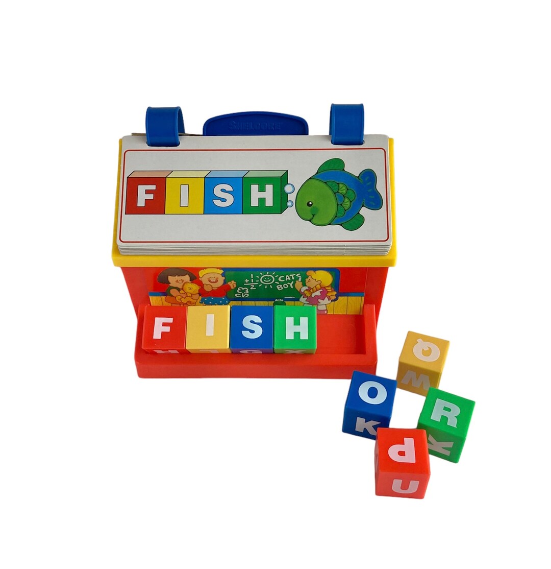 Vintage 1992 Shelcore MATCH 'N SPELL School Blocks Homeschool Spelling ...