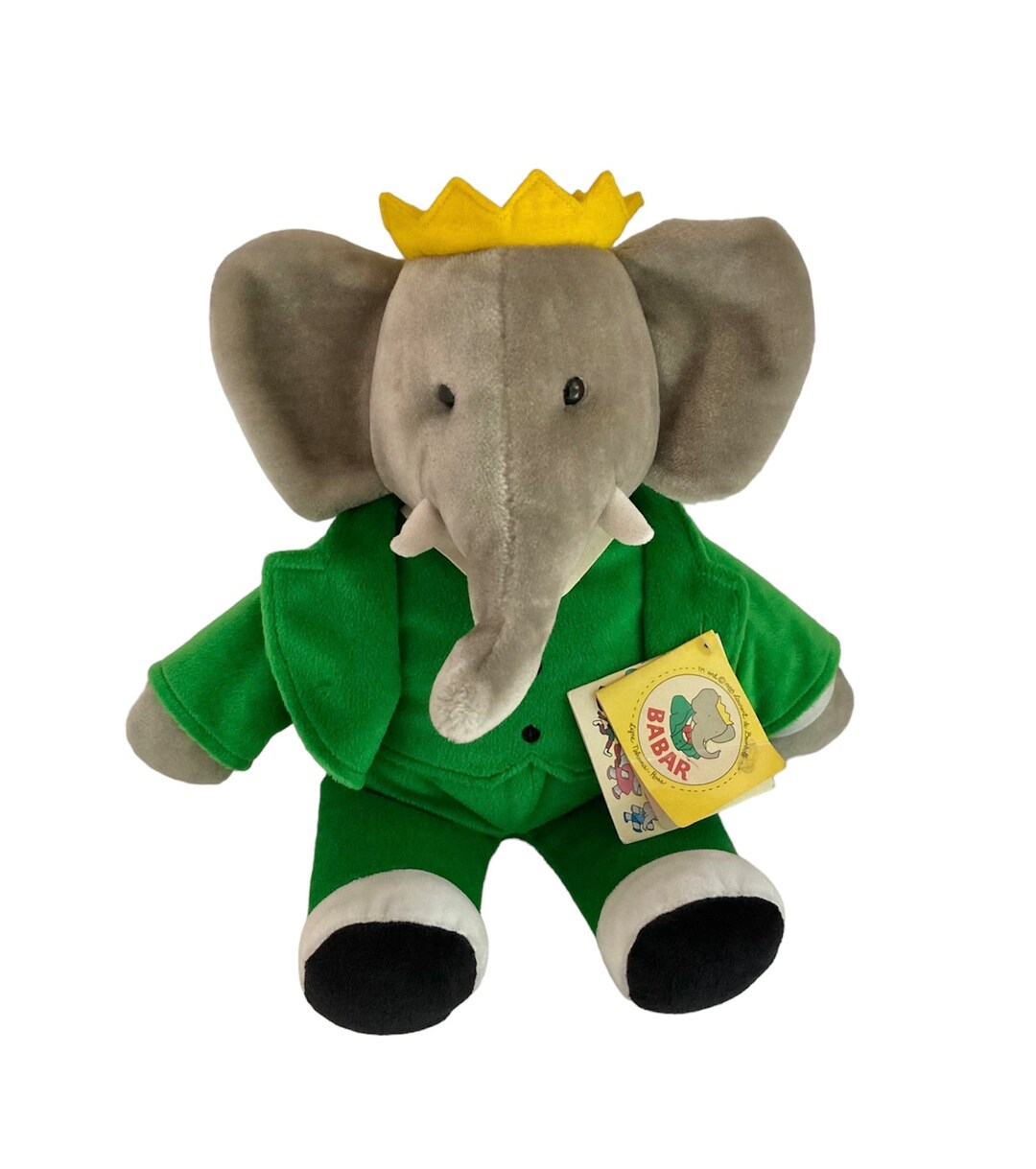 Rare Vintage 1988 Gund 17 Babar Plush Doll Green Suit Tags - Etsy