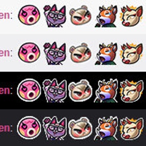 Animal Crossing Villager Emote Bundle 8 Premade Emotes for Twitch ...